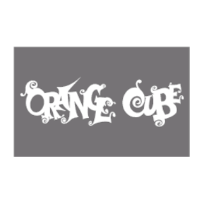 Orange Cube logo vector